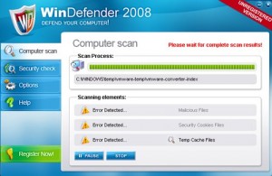 Fresh rogue antispyware: WistaAntivirus, WinDefender, SpywareScanner2008