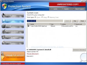 How to remove Protection System (Uninstall instructions)