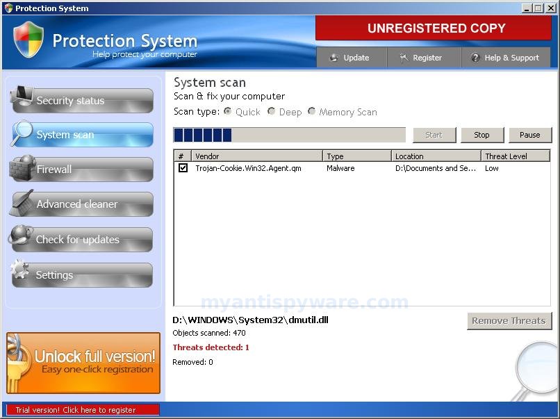 How to remove Protection System (Uninstall instructions)