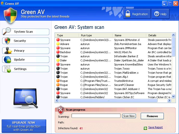 How to remove Green AV (Uninstall instructions)