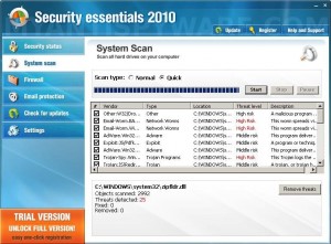 How to remove Security Essentials 2010 (Uninstall instructions)
