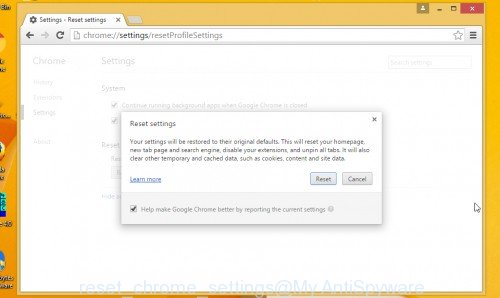 How to reset Google Chrome settings to default