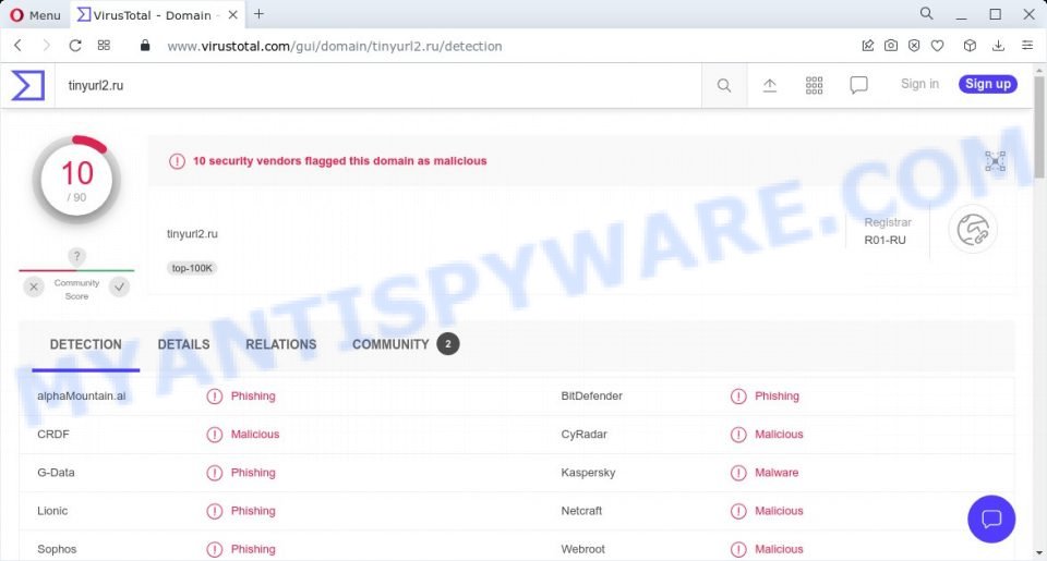 Tinyurl2.ru Whatsapp Scam (Virus removal guide) - MyAntiSpyware
