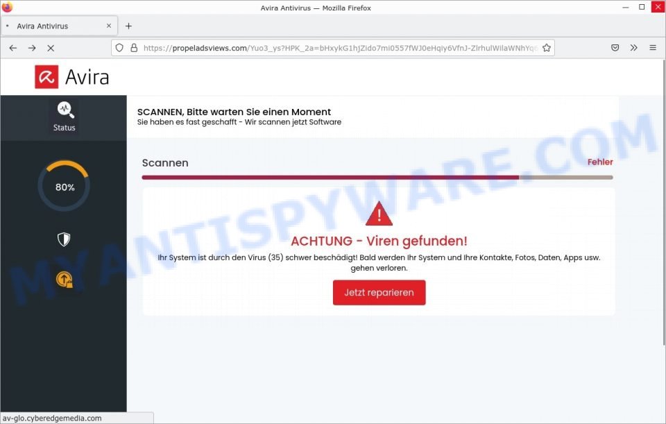 How to remove Avira - your system was corrupted by 35 viruses pop-ups ...