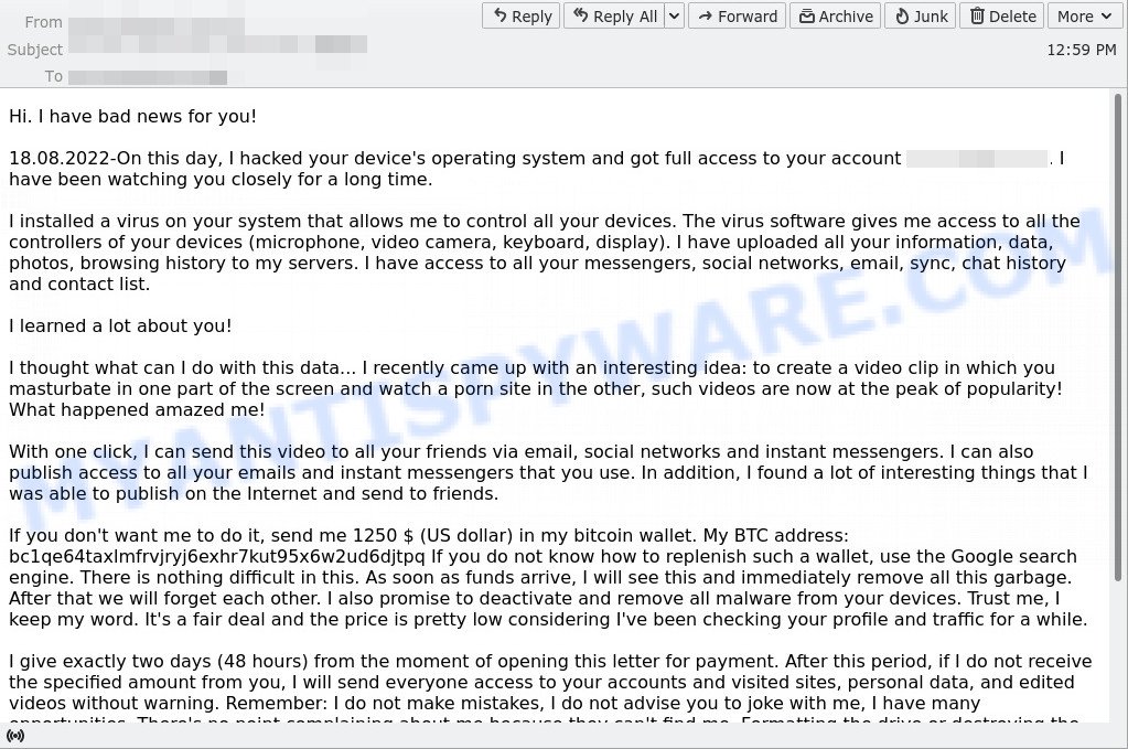 On This Day I Hacked Your Device s Operating System EMAIL SCAM On This Day I Hacked Your Device s Operating System EMAIL SCAM