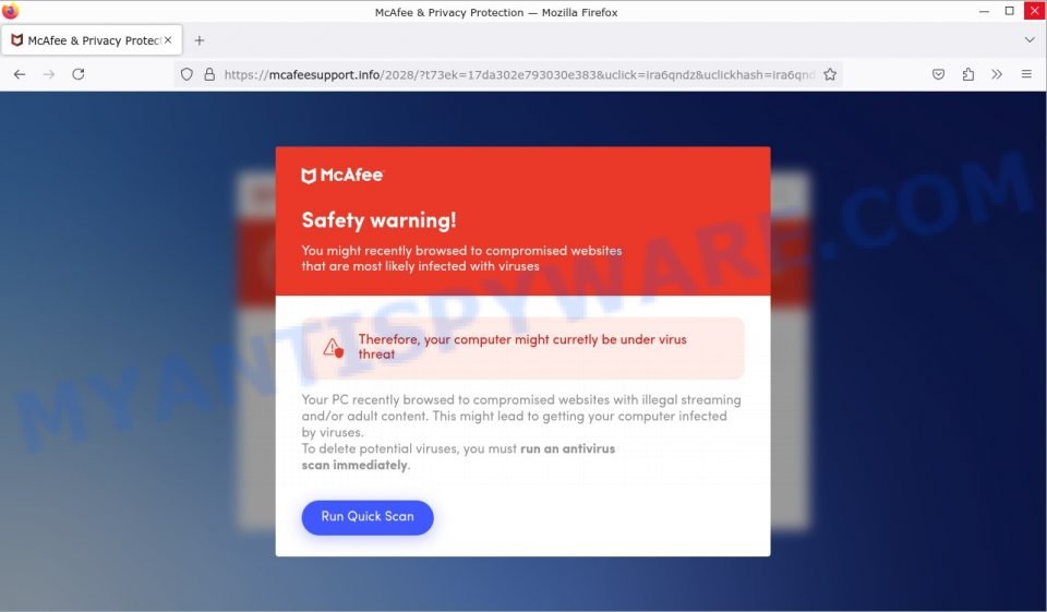 McAfee – Your Computer Is Infected With Critical (3) Viruses Pop-Up ...