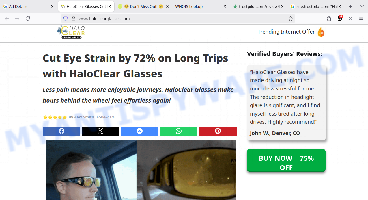 HaloClear Glasses Reviews, Fake “Glarecut” Trick Scam Exposed ...