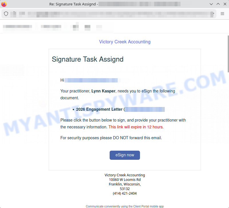 Signature Task Assignd Email Scam: What You Need to Know - MyAntiSpyware